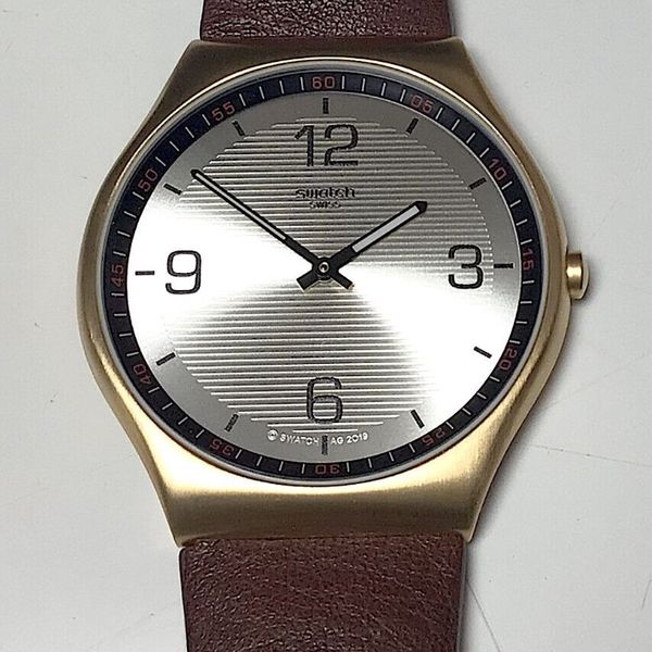 Swatch Men’s Watch- Skin Suit Coffee, Quartz, SS07G100 | WatchCharts ...