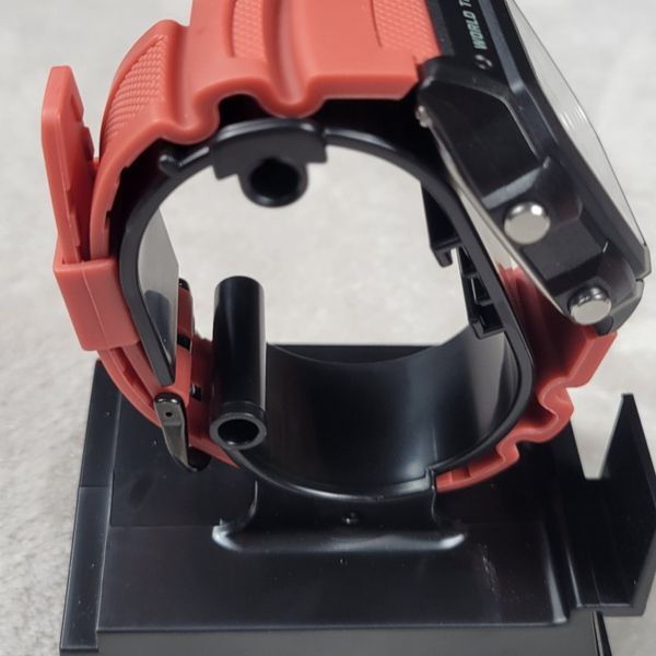 Custom Casio World Time AE-1200WH Watch Royale Red Color Screen Mod W ...