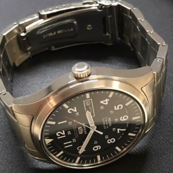 Seiko SNZG13 Automatic Men's Black Field Watch Military Watch Seiko 5 ...