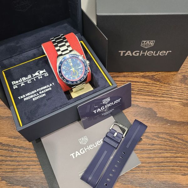 Tag Heuer Formula 1 Red Bull Racing Watch 43mm Box & Card + extra strap ...