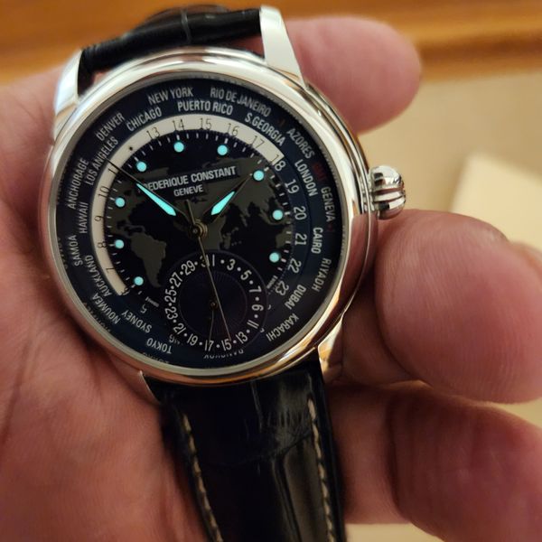[$2,499 USD] FREDERIQUE CONSTANT WORLDTIMER MINT COMPLETE | WatchCharts