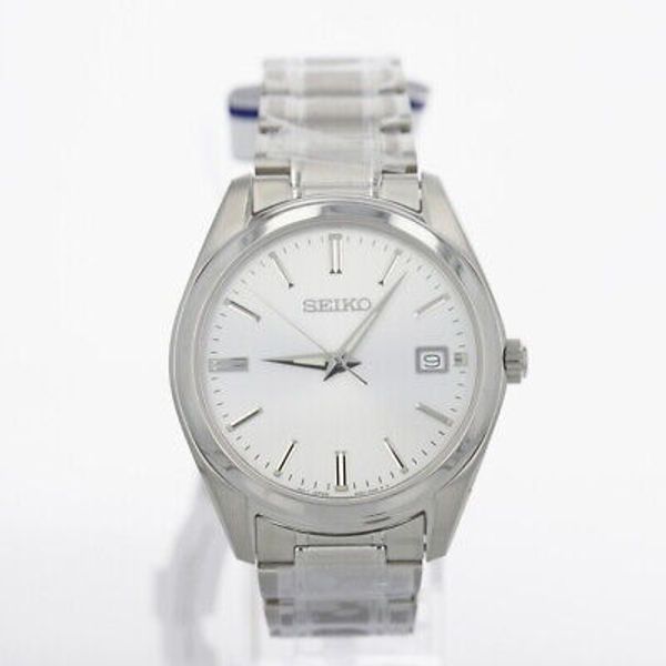 Seiko Essential 40mm Silver Dial Quartz Stainless Steel Men's ...