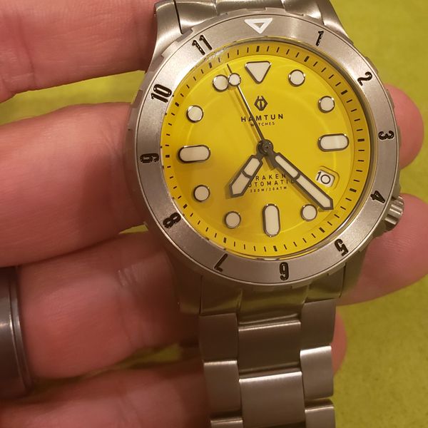 Hamtun H2 Kraken Yellow NH35 | WatchCharts Marketplace