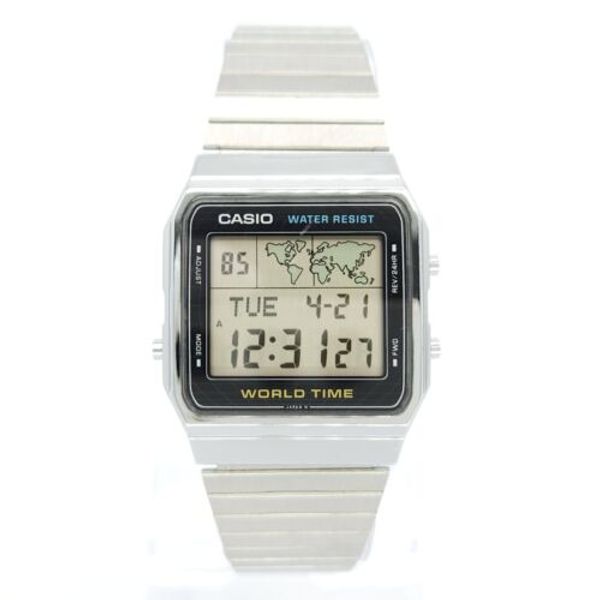 CASIO A300U WORLD TIME WATER RESIST VINTAGE DIGTAL WATCH JAPAN 1987 ...