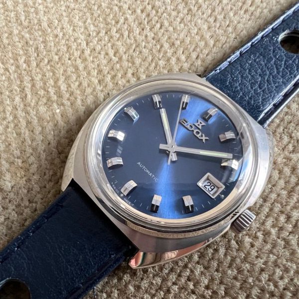NOS Vintage Edox Automatic Wristwatch Steel - 36mm Circa 1970 ...