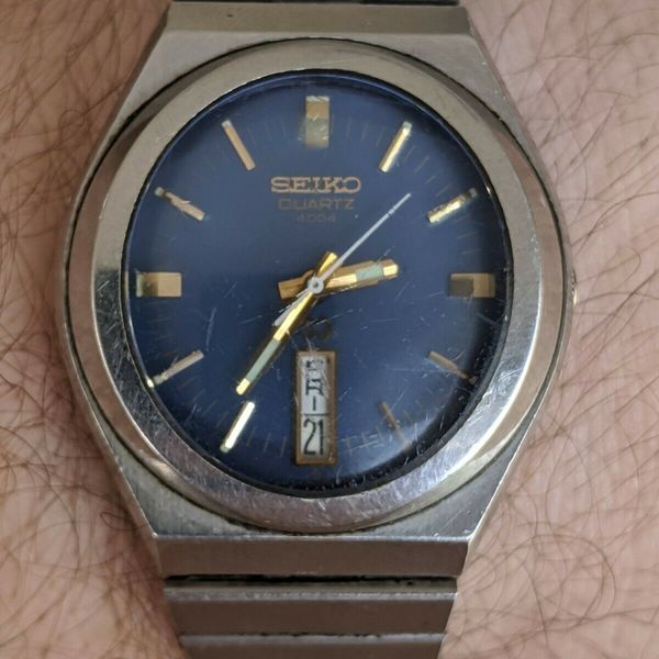 Vintage '76 Seiko 4004 0903-8029 Early Quartz Watch, Curved Crystal ...
