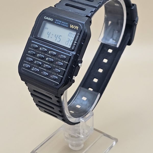 Vintage Casio Calculator Watch 437 Ca-53w 1980s Black " Back to the ...