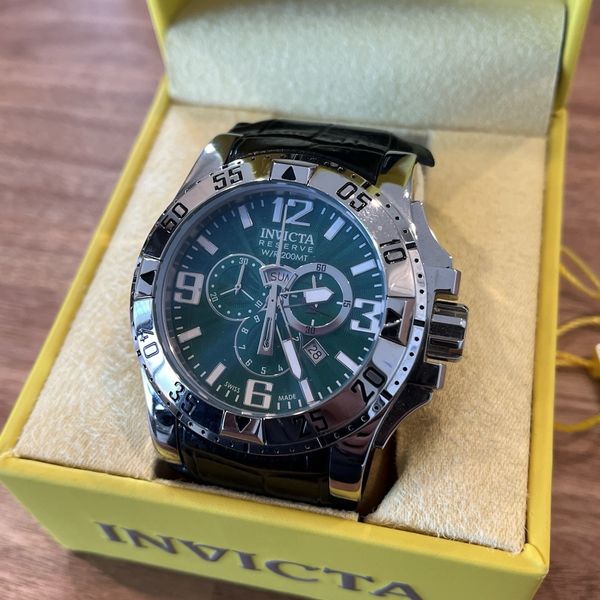 Invicta Reserve Excursion Men's Watch Green Dial 80683 50mm Swiss Made | WatchCharts Marketplace