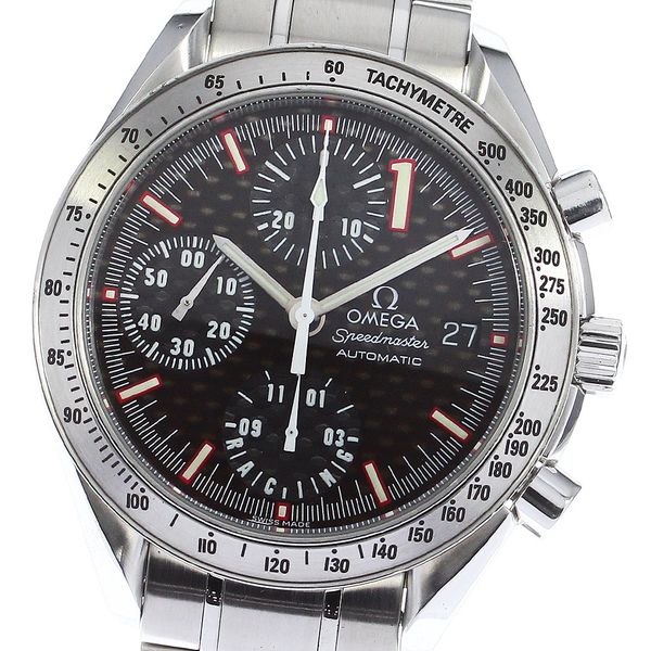 ★With box and warranty card [OMEGA] Omega Speedmaster Racing Schumacher ...