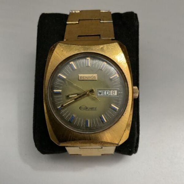 Benrus Techni Quartz Gold Tone Watch | WatchCharts Marketplace
