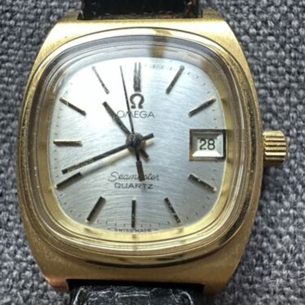 Vintage Omega Seamaster Quartz Watch, Ref 596.0011 25mm. Not working ...