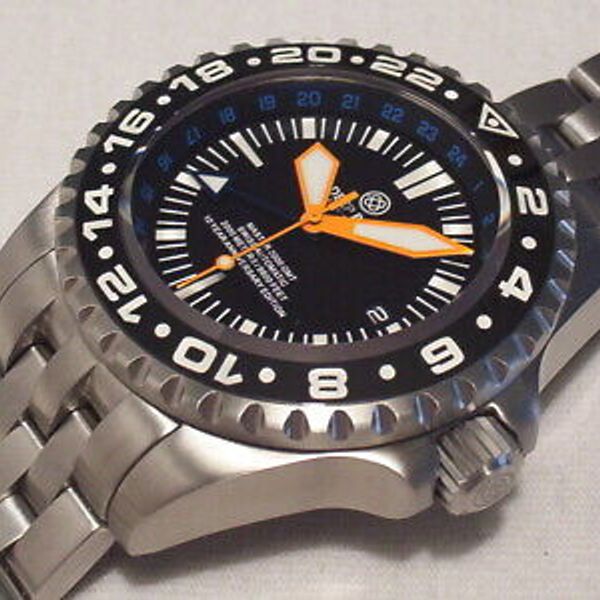 DEEP BLUE MASTER 2000 GMT 10 YEAR ANN. DIVER AUTOMATIC, SWISS ETA 2836 ...