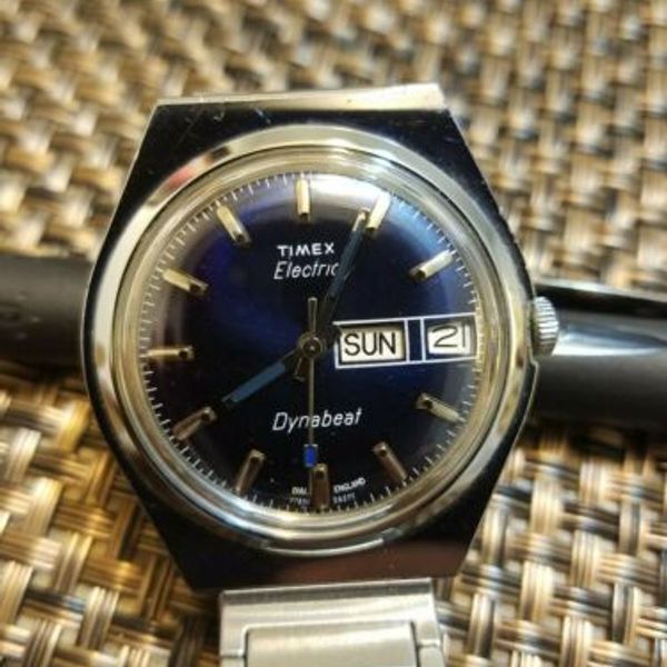 VINTAGE 1968 TIMEX ELECTRIC DYNABEAT,CHROME/SS. Parts or repair ...