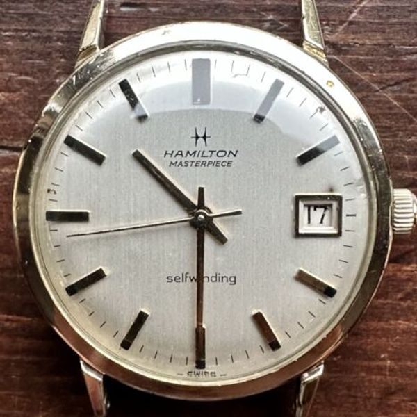 1950's Mens Hamilton Masterpiece Selfwinding Date 10K Gold Filled Watch ...