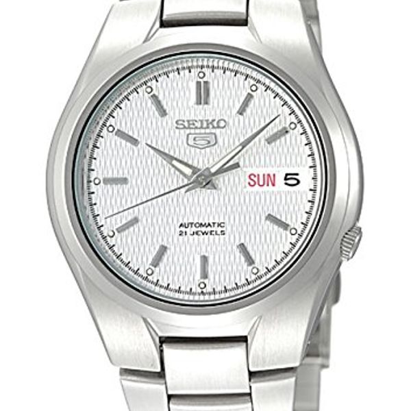 Seiko Seiko Men's SNK601 Seiko Seiko 5 Automatic Silver Dial Stainless ...