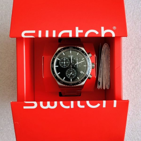 Swatch Irony at Night Chronograph Quartz Watch 43mm St. Steel YVS495G ...