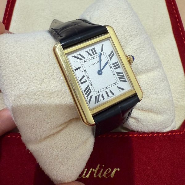 cartier tank solo small 18k yellow gold | WatchCharts Marketplace