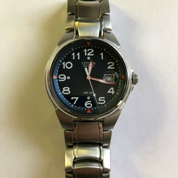 CITIZEN Men' 40mm Watch Model: 2510-S011337 Blue Face with Red Accents ...