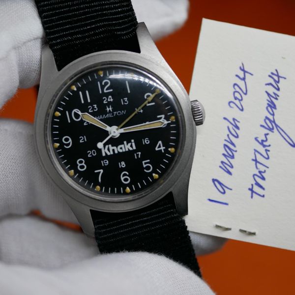 [WTS] 1980s Hamilton Khaki Hand-Wind 9219 with 24-Hour Military Markers ...