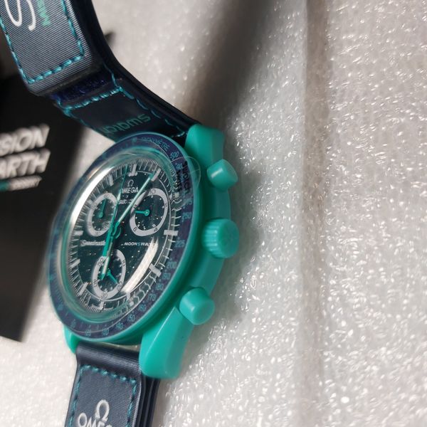 Swatch Omega Speedmaster On Earth Polar Lights | WatchCharts Marketplace