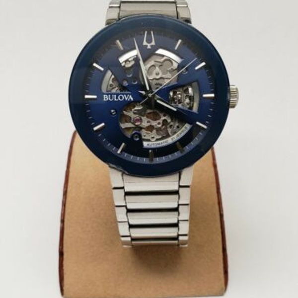 Bulova 96A204 Men's Skeleton Automatic Stainless Steel 42mm Case Watch ...