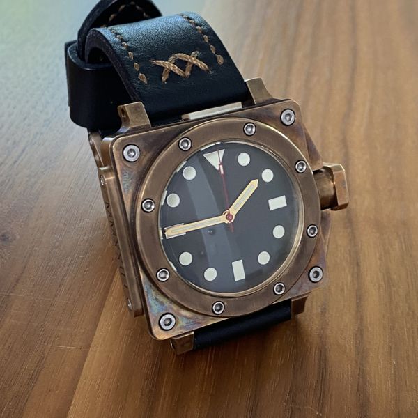 Thunder Bronze Tank Watch - Handmade by Piotr Ch (Kaventsmann Boxfish ...