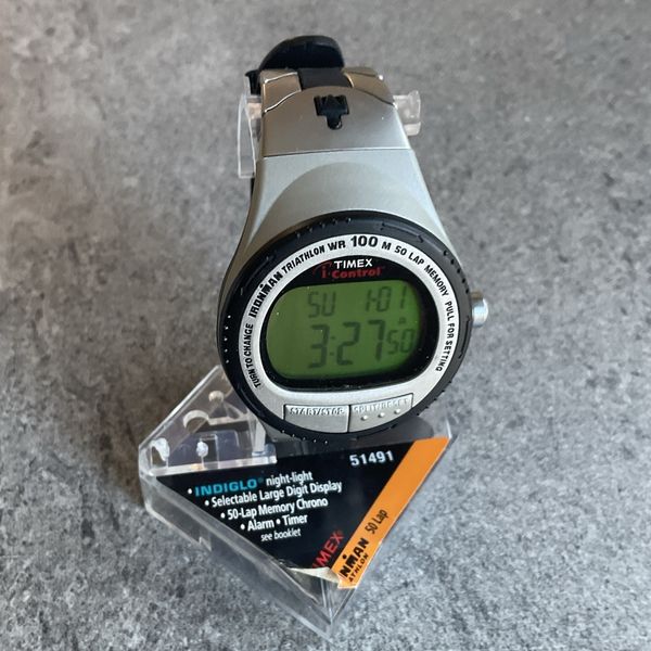 Mens Timex IRONMAN TRIATHLON CHRONOGRAPH iControl WR 100 M 50 Lap ...