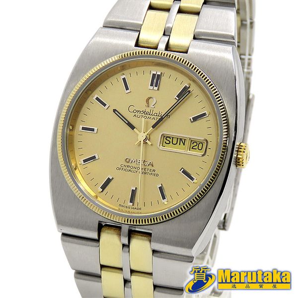 Omega Constellation C-Line Day Date 168-0054 Cal.1021 SS×K14 Vintage ...