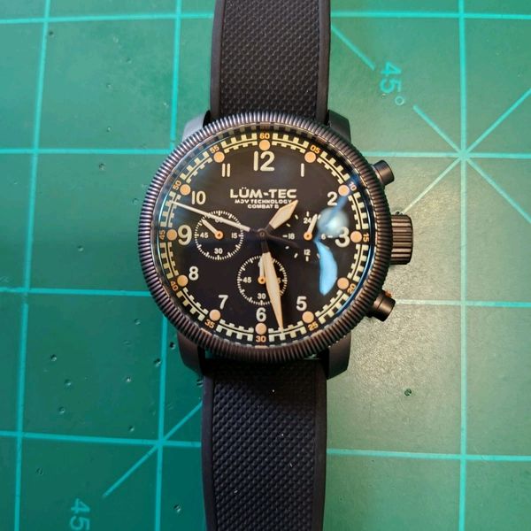 Lum-Tec Combat B63 Chronograph watch, 2-year warranty, USA Made, 2 straps, 39mm | WatchCharts ...