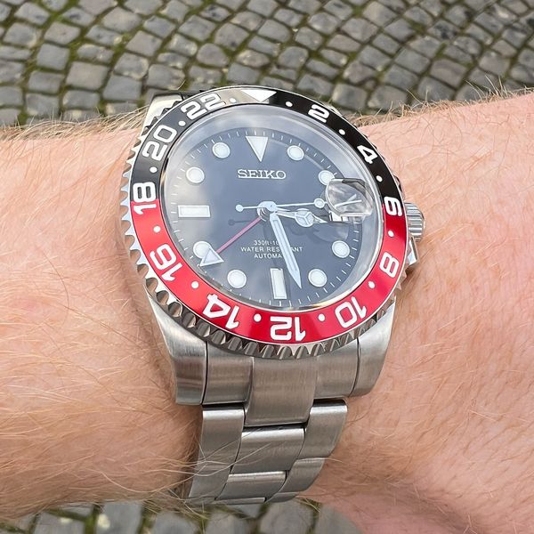 Seiko Mod Coke GMT Homage - NH34 Automatic Watch | WatchCharts Marketplace