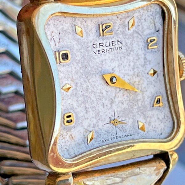 1955 Gruen Veri-Thin Swiss Mens Wristwatch Manual Wind Parts/Repair ...