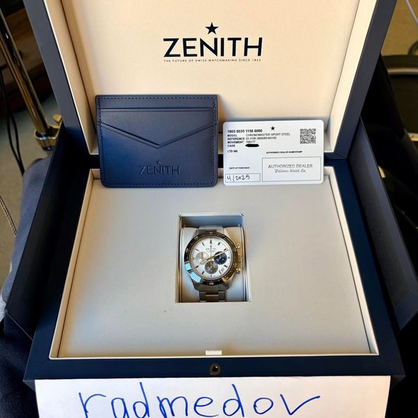 [WTS] Zenith Chronomaster Sport, April 2025, White Dial, Mint - $7300 ...