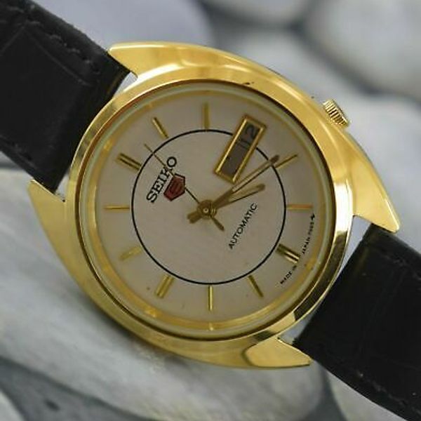 Vintage Seiko 5 21J Automatic Wrist Watch For Men's Wear Working Good W ...