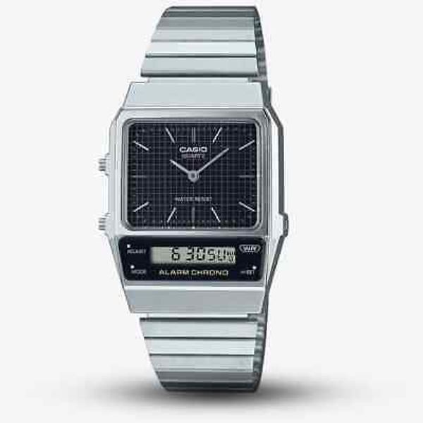 Casio Unisex Black Dial Vintage Dual Display Watch AQ-800E-1AEF ...