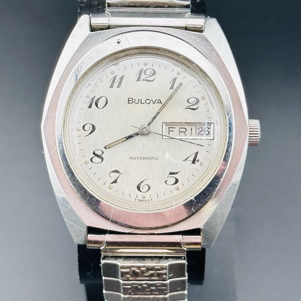 Rare Working 70s Vintage Automatic Bulova Watch N7 Mechanical Dual Day ...