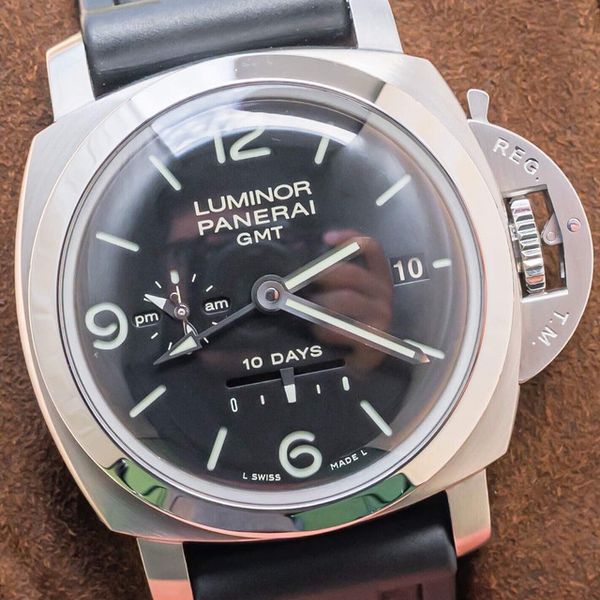 FS: Panerai 270 Luminor 10 Days GMT $13K MSRP Boxes Papers Black ...