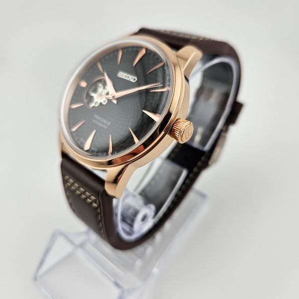 Seiko Presage Open Heart 40mm Mod Automatic NH35 Leather Bracelet Mods ...