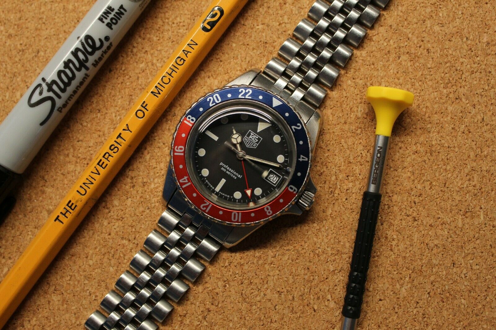 Simon Watch Company Tag Heuer 1000 980.013 Professional Quartz GMT 38mm ...