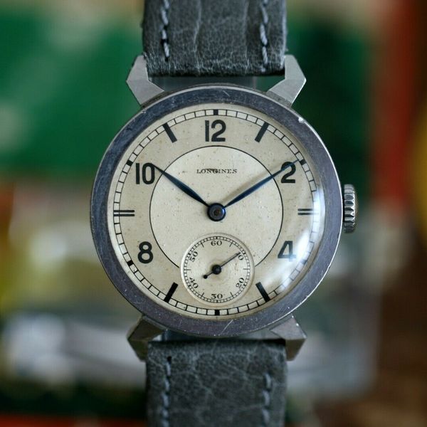 Longines Sector Dial Art Deco Fancy Lugs Steel 12.68Z Vintage 1937 | WatchCharts Marketplace