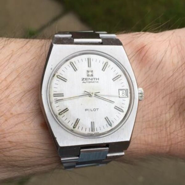 Vintage Zenith Pilot Automatic Date Bracelet Watch | WatchCharts