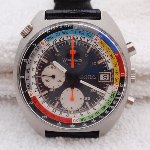 FS: Beautiful Stainless Wakmann Regatta Vintage Chronograph UNPOLISHED ...