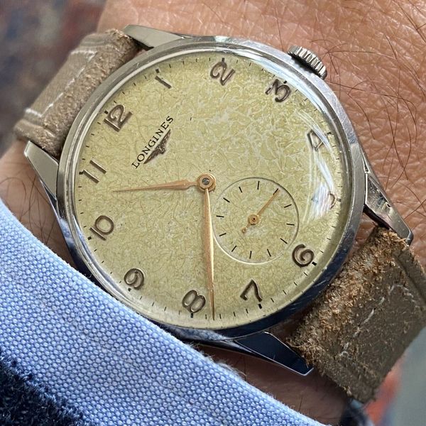 Orologio Longines ref 6333 carica manuale cal 1268z patina dial Vintage ...