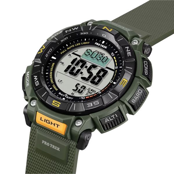 NEW Casio Protrek TRIPLE SENSOR Duplex LCD World TIme Solar Mens Watch ...
