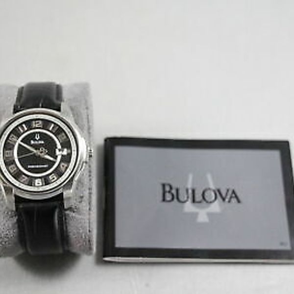 Bulova Precisionist Claremont C877648 Men's Wristwatch Leather Band ...