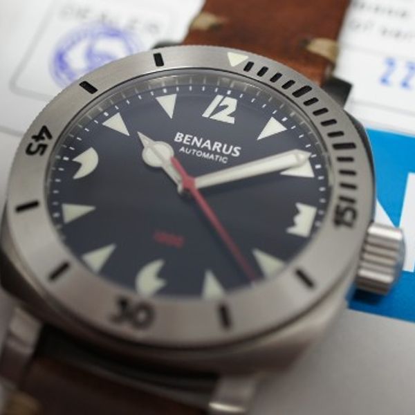 FS: Benarus Pacman 38mm Diver Tribute to Nivada Grenchen Depthmaster ...