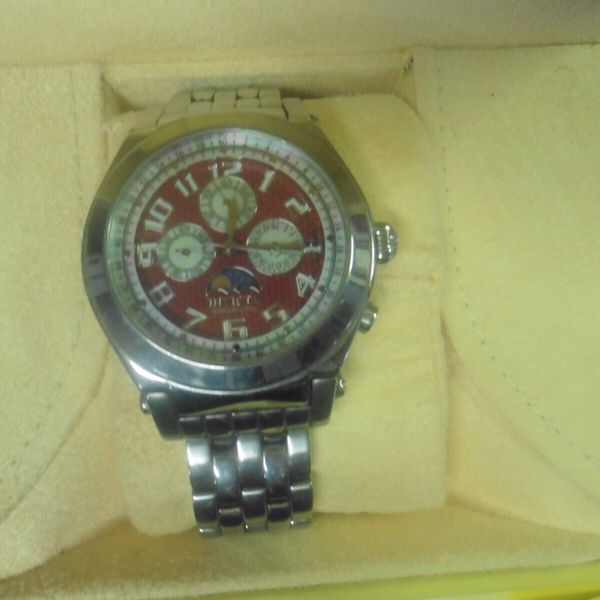 Invicta wrist watch model 4821 brown red with case manuals air force ...