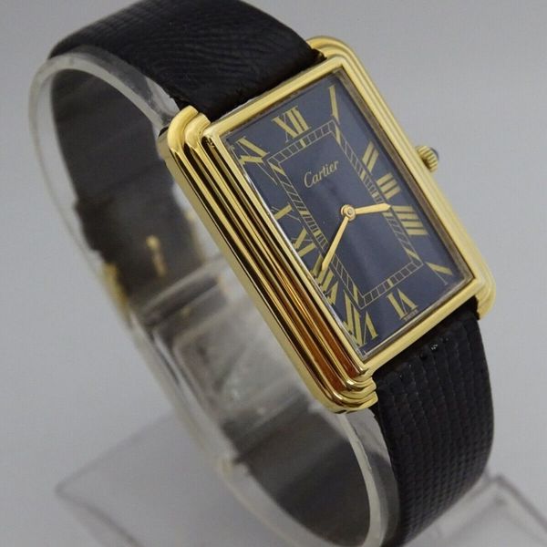 Cartier Paris Stepped Tank Jumbo Manual Wind Ref 5512116 Vintage ...