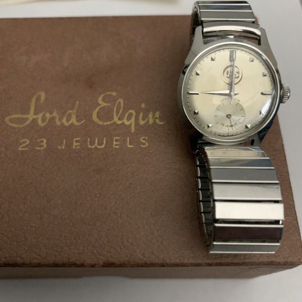 Circa 1950's Lord Elgin Dr.'s Watch 3/4 23 Jewel White Gold Filled ...