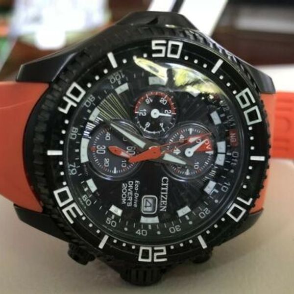 Brand NEW Citizen Promaster Aqualand Eco Drive Orange Diving BJ2119-06E ...