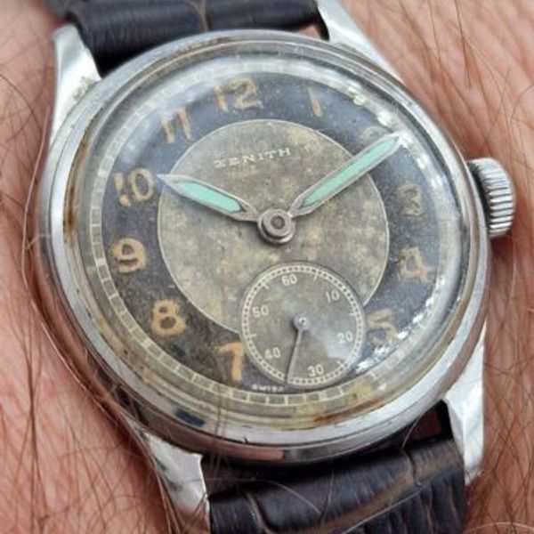 Zenith Bullseye Military Style WW2 Watch Stunning | WatchCharts Marketplace
